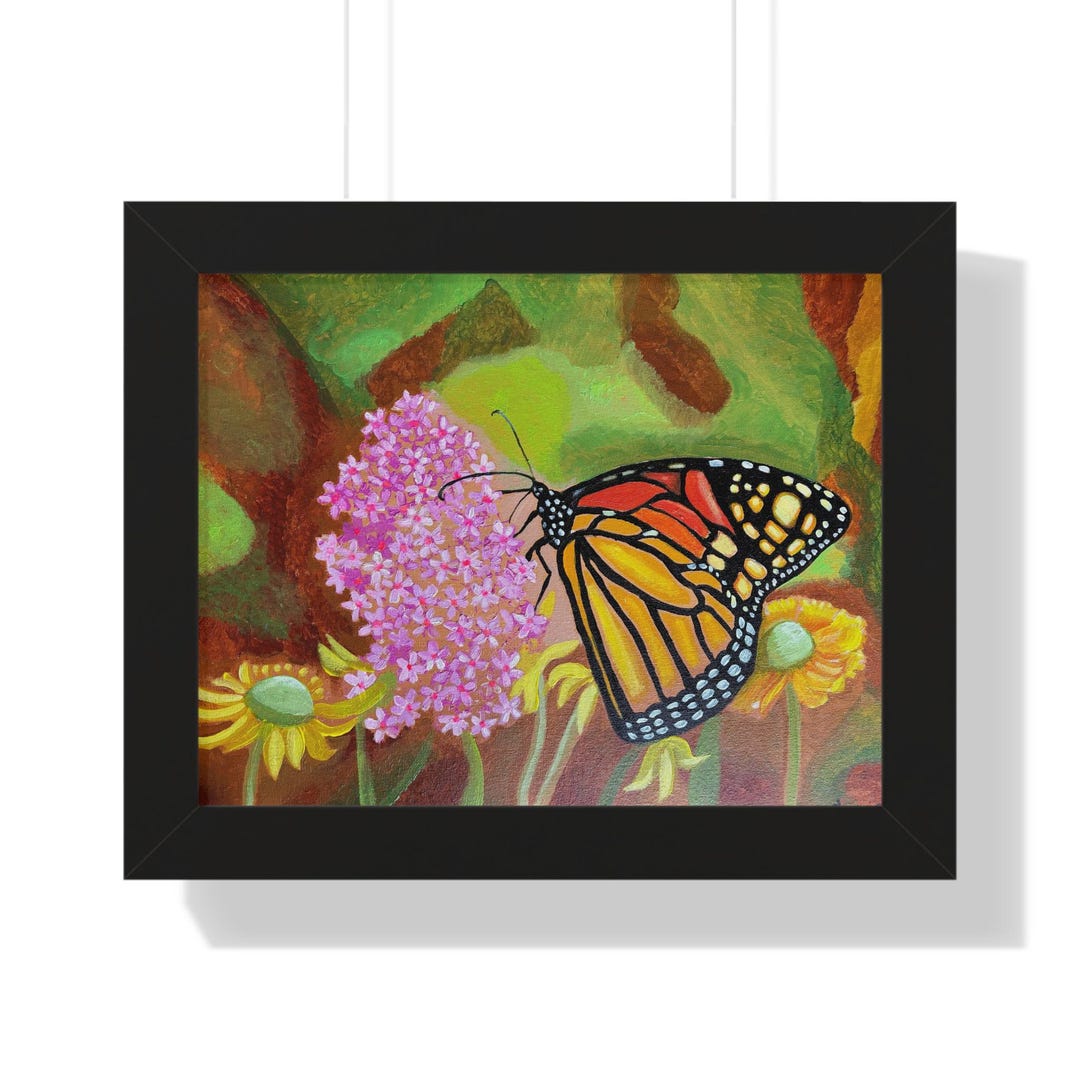 Framed Monarch Butterfly Poster - Etsy