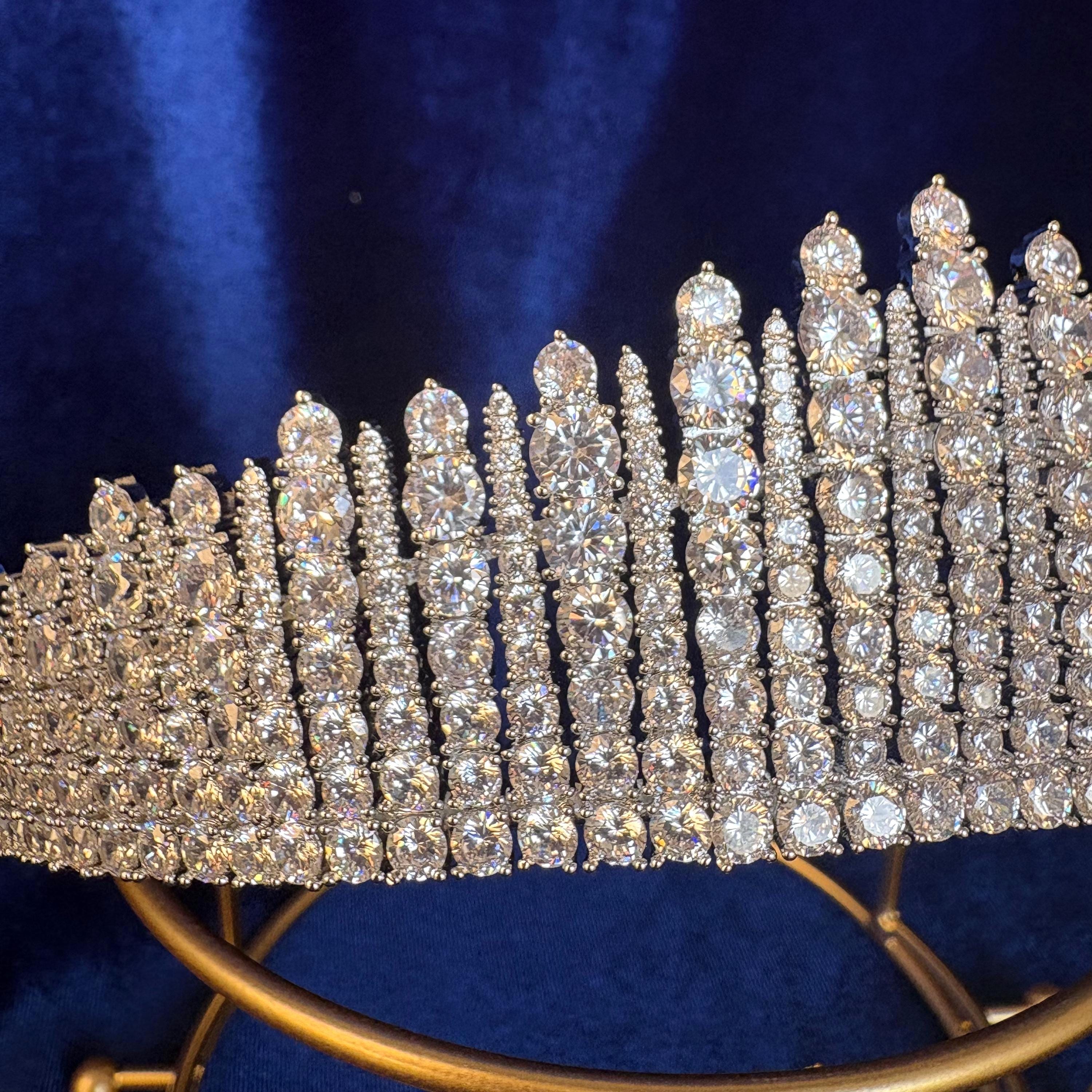 Bridal Wedding Crown Queen Alexandra's Diamond Kokoshnik Queen ...