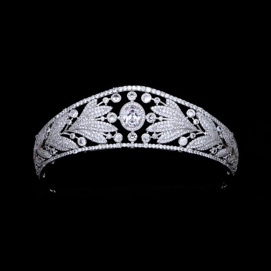Simulated Diamond CZ Wedding Crown Grand Duchess Adelaide's Royal Tiara ...