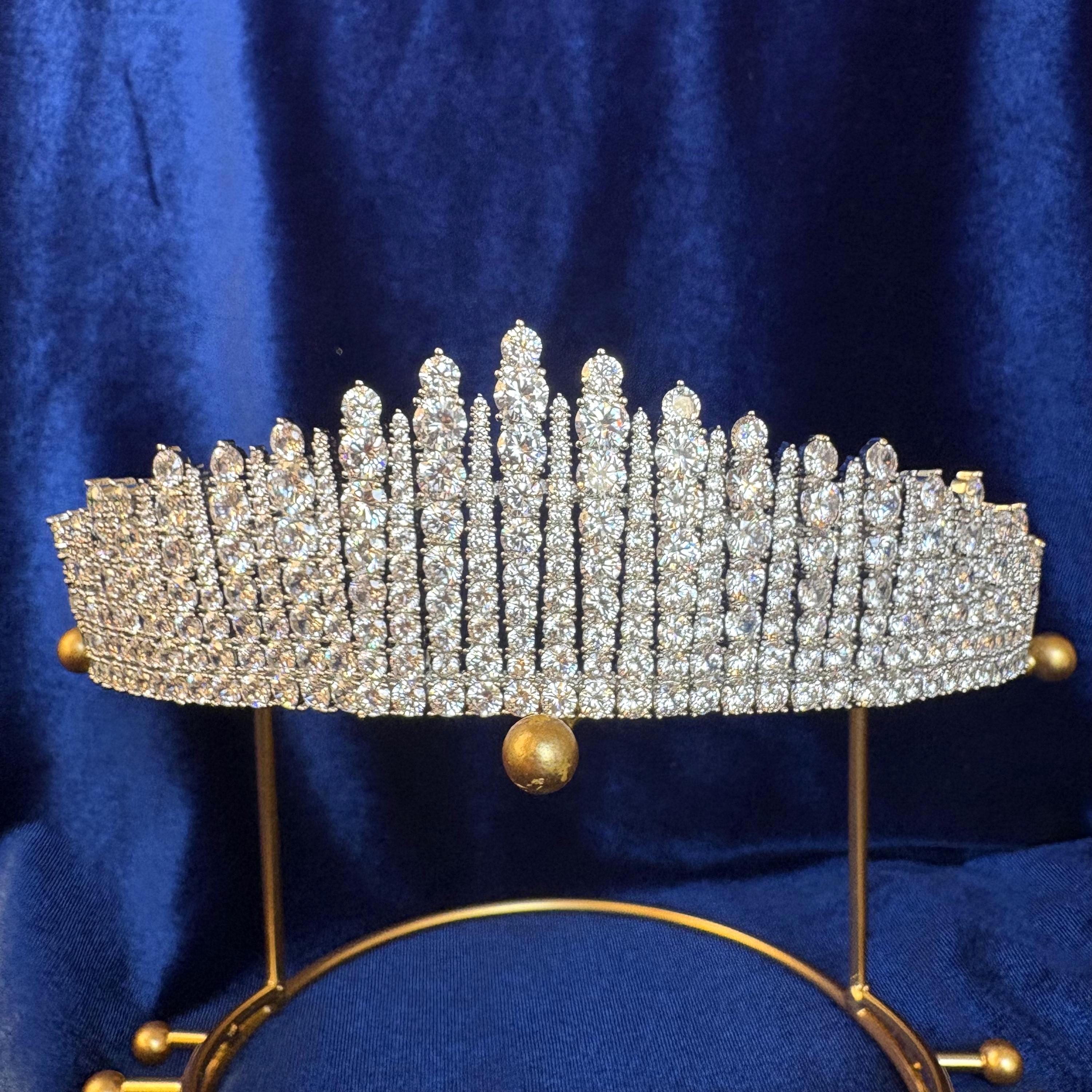 Bridal Wedding Crown Queen Alexandra's Diamond Kokoshnik Queen ...