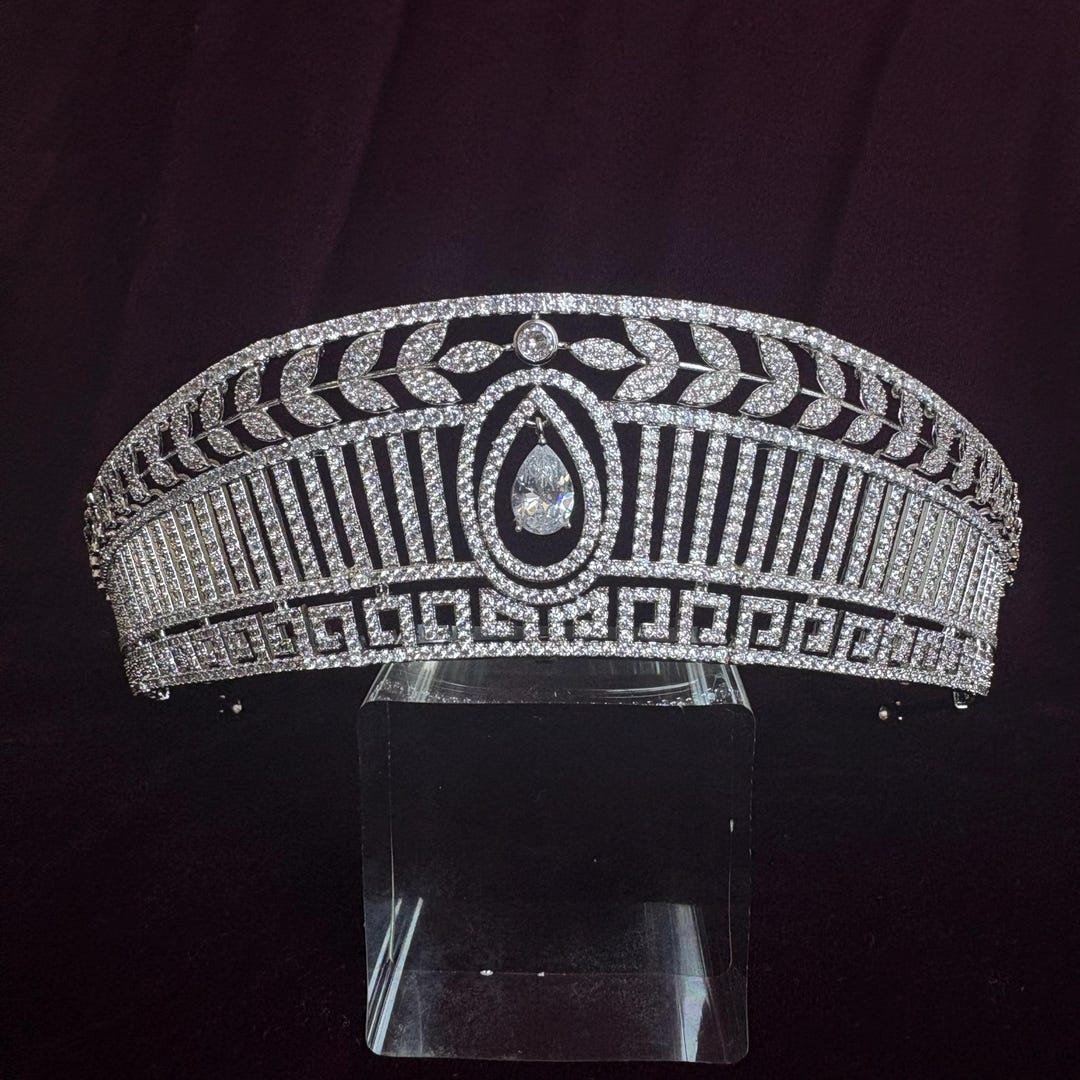 Modern Geometrical Wedding Bridal Luxury Tiara Greek Goddess Crown ...