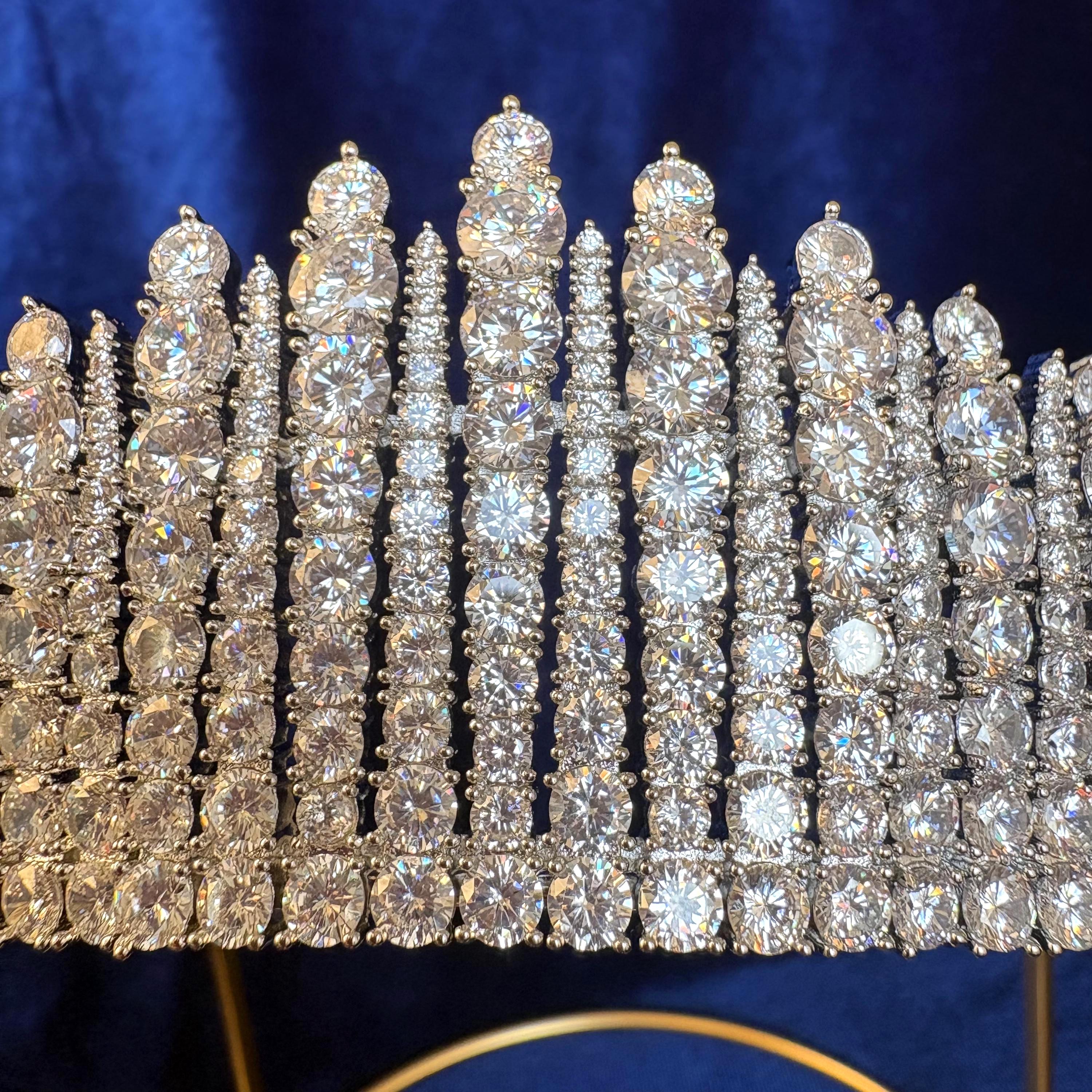 Bridal Wedding Crown Queen Alexandra's Diamond Kokoshnik Queen ...