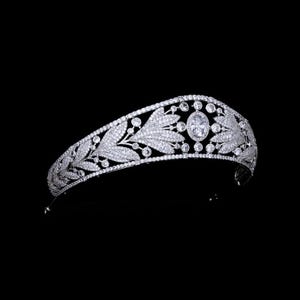 Simulated Diamond CZ Wedding Crown Grand Duchess Adelaide's Royal Tiara ...