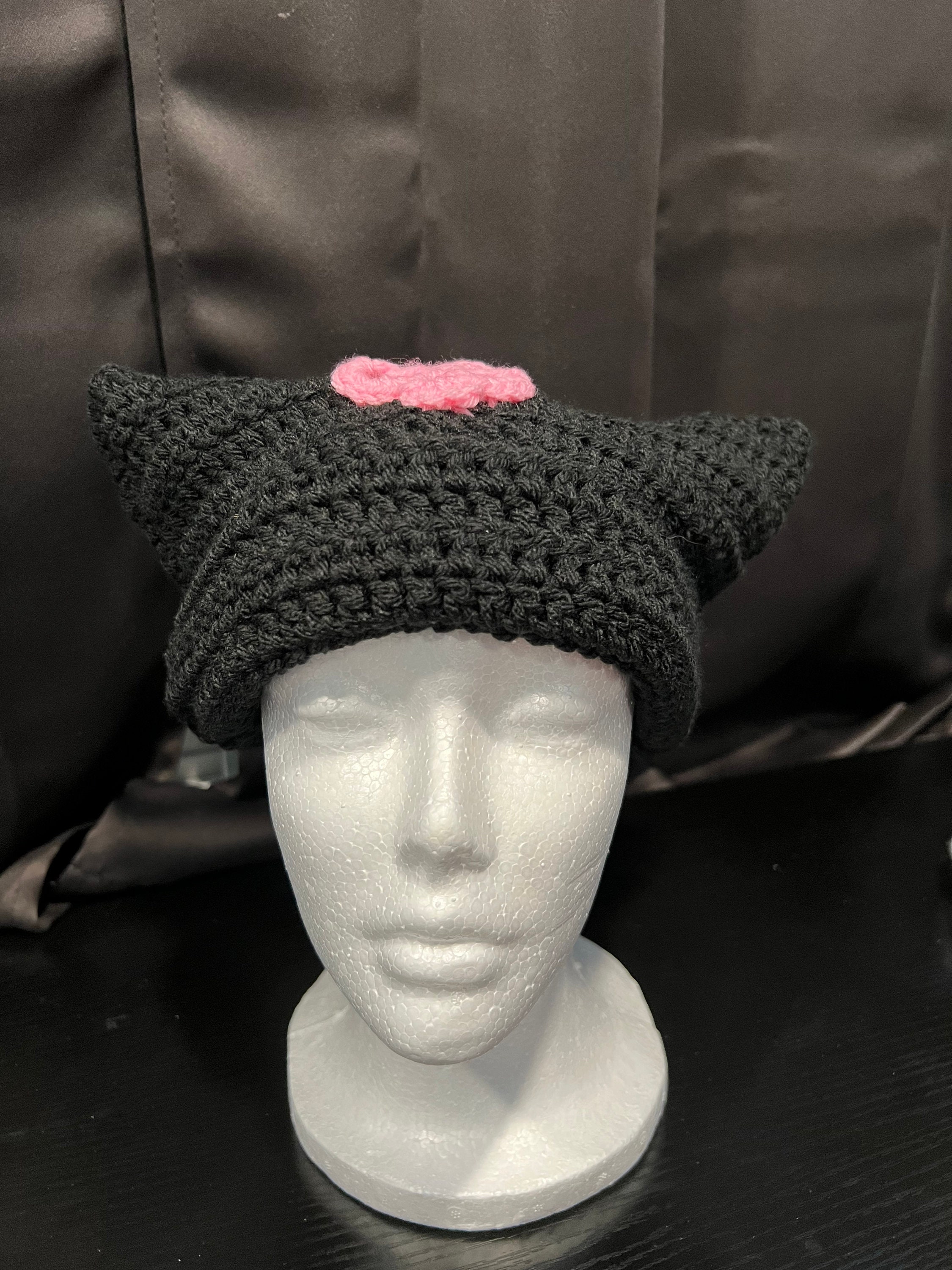 Crochet Sanrio Kuromi Cat Hat - Etsy