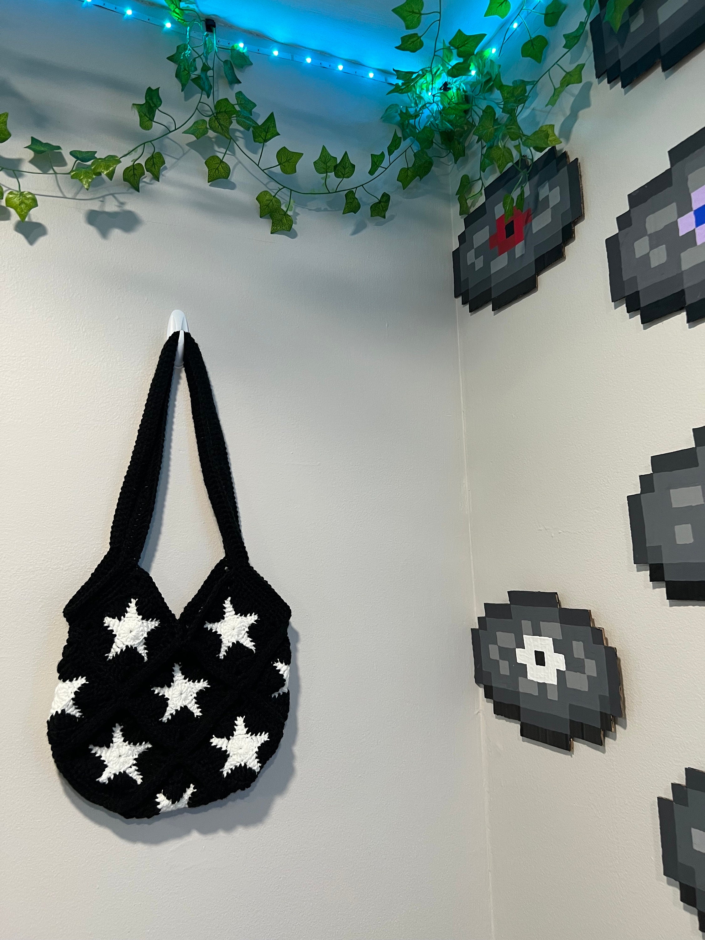 Crochet Granny Square Star Tote Bag - Etsy