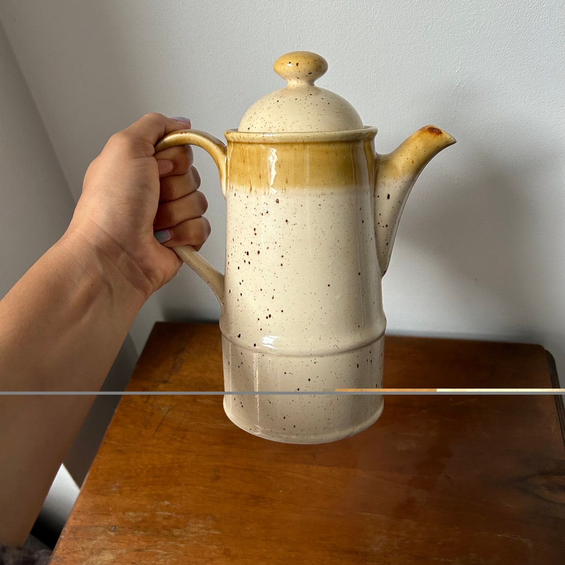 Vintage Sadler Ironstone Coffee Pot, Large 6 Cups, Stoneware Coffee Pot ...