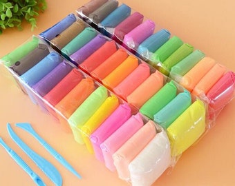 36 Pack Modelling Clay Colors Foam Air Clay Bag Soft Fimo - Etsy