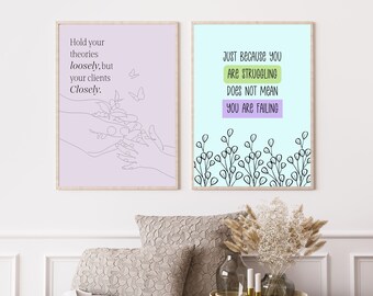 5 Counseling Therapy Wall Art Poster Office Décor - School, Office ...