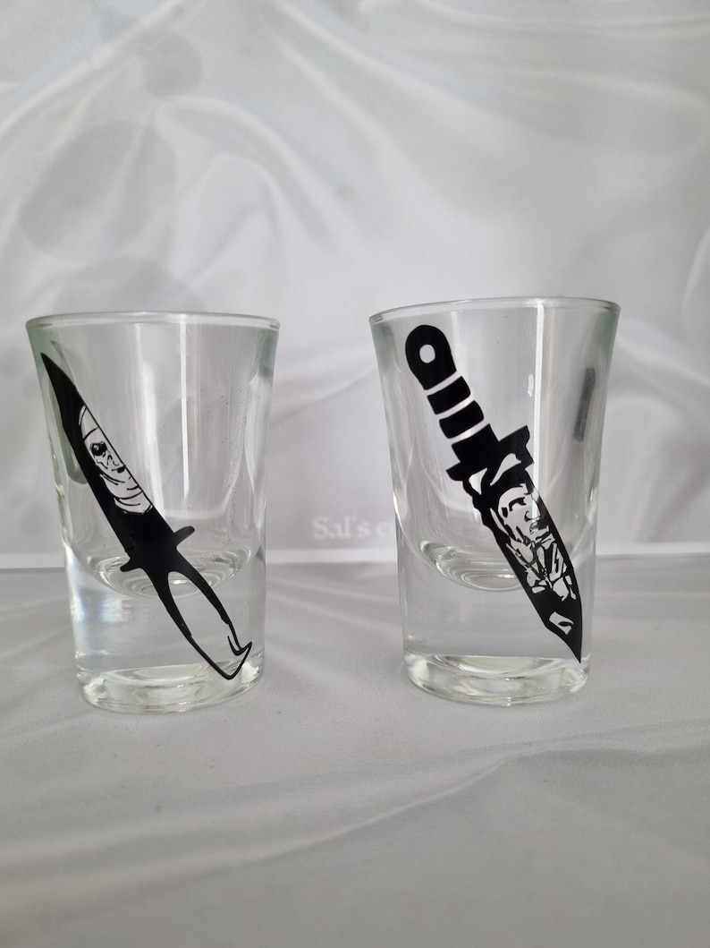 Horror Movie Shot Glass Set, Halloween Decor, Personalized Gift - Etsy