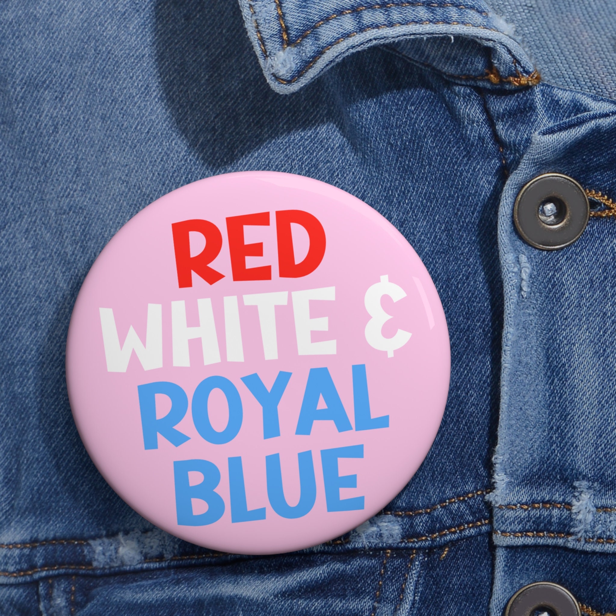 Red White & Royal Blue Pin Badge, Book Buttons, Book Lovers, Movie Pins ...