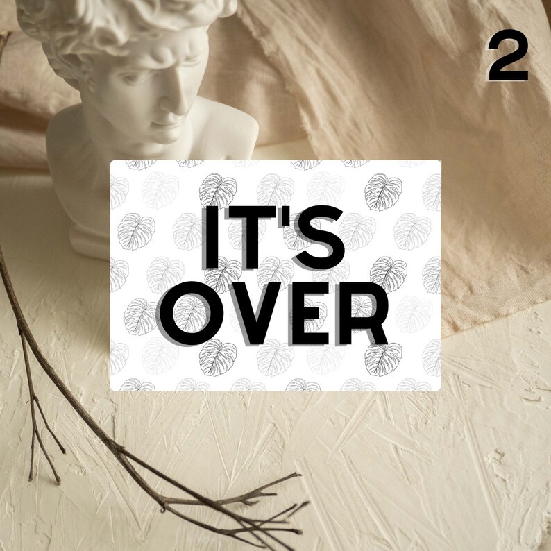 IT'S OVER Break-up Letter, Custom Digital Postcard, Goodbye Card ...