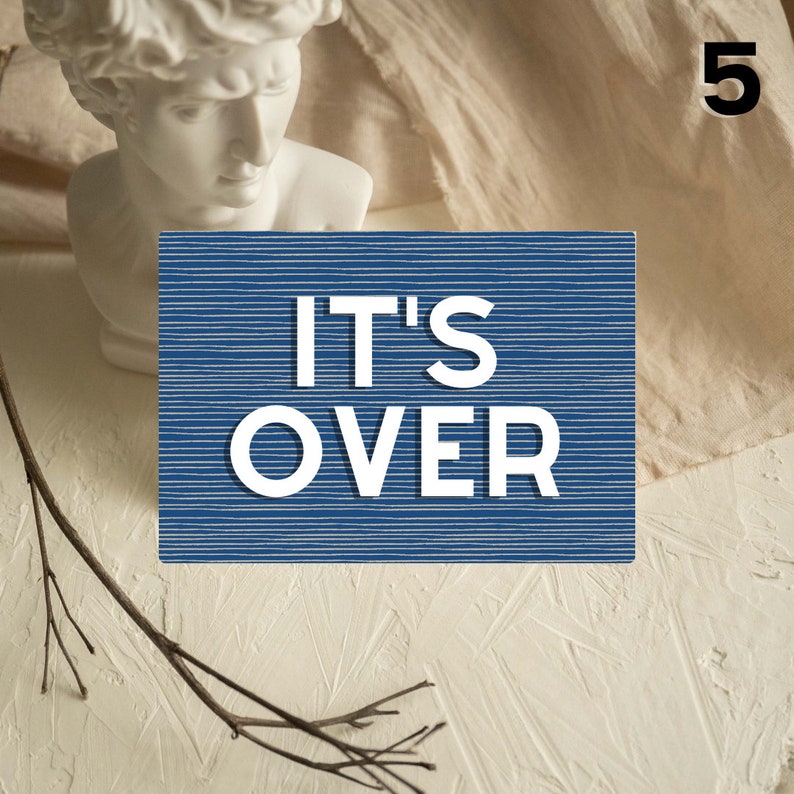 IT'S OVER Break-up Letter, Custom Digital Postcard, Goodbye Card ...