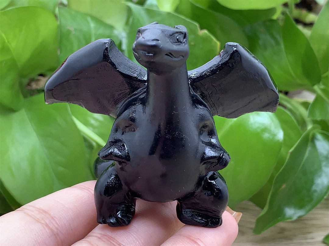 2.7 Natural Obsidian Charizard hand Carved Charizard - Etsy