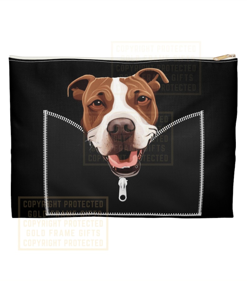Pit Bull Dog Purse, Personalized Pit Bull Funny Makeup Bag Accessory ...