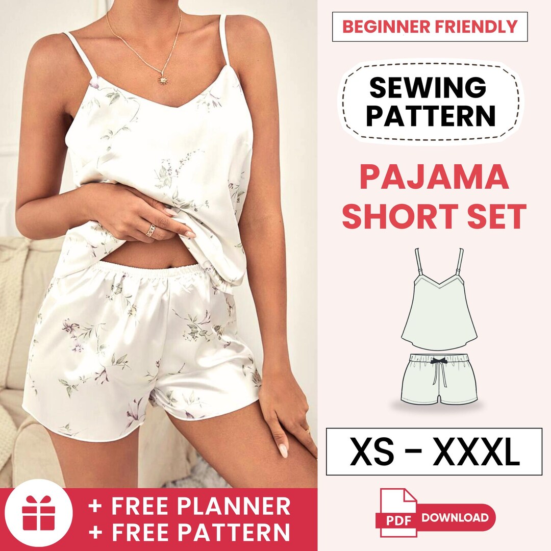 Women Sewing Patterns Pajama, Pajama Pants Sewing Pattern, Pajama ...