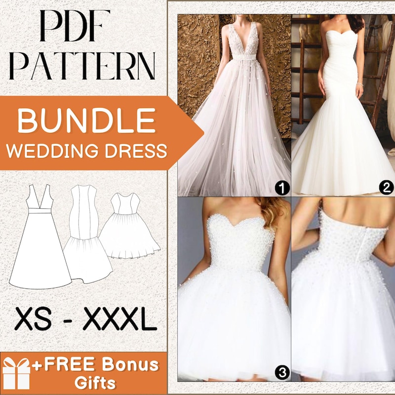 Wedding Dress Sewing Patterns - Etsy