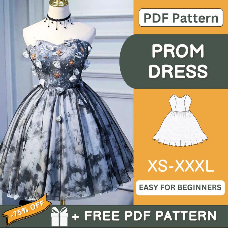 Prom Dress Pattern - Etsy
