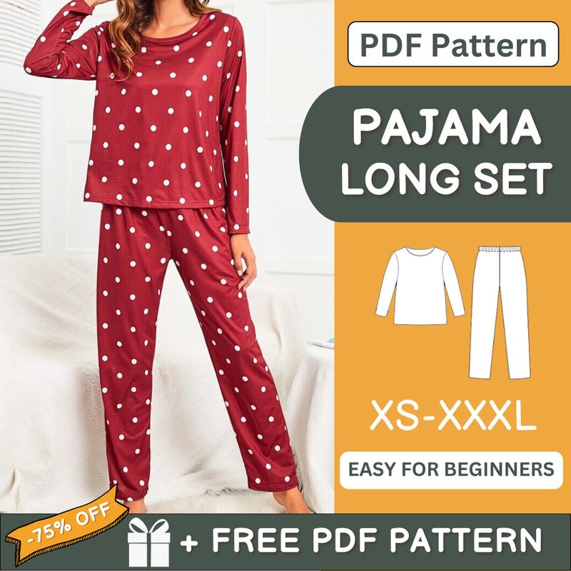 Pajamas Pdf Pattern - Etsy