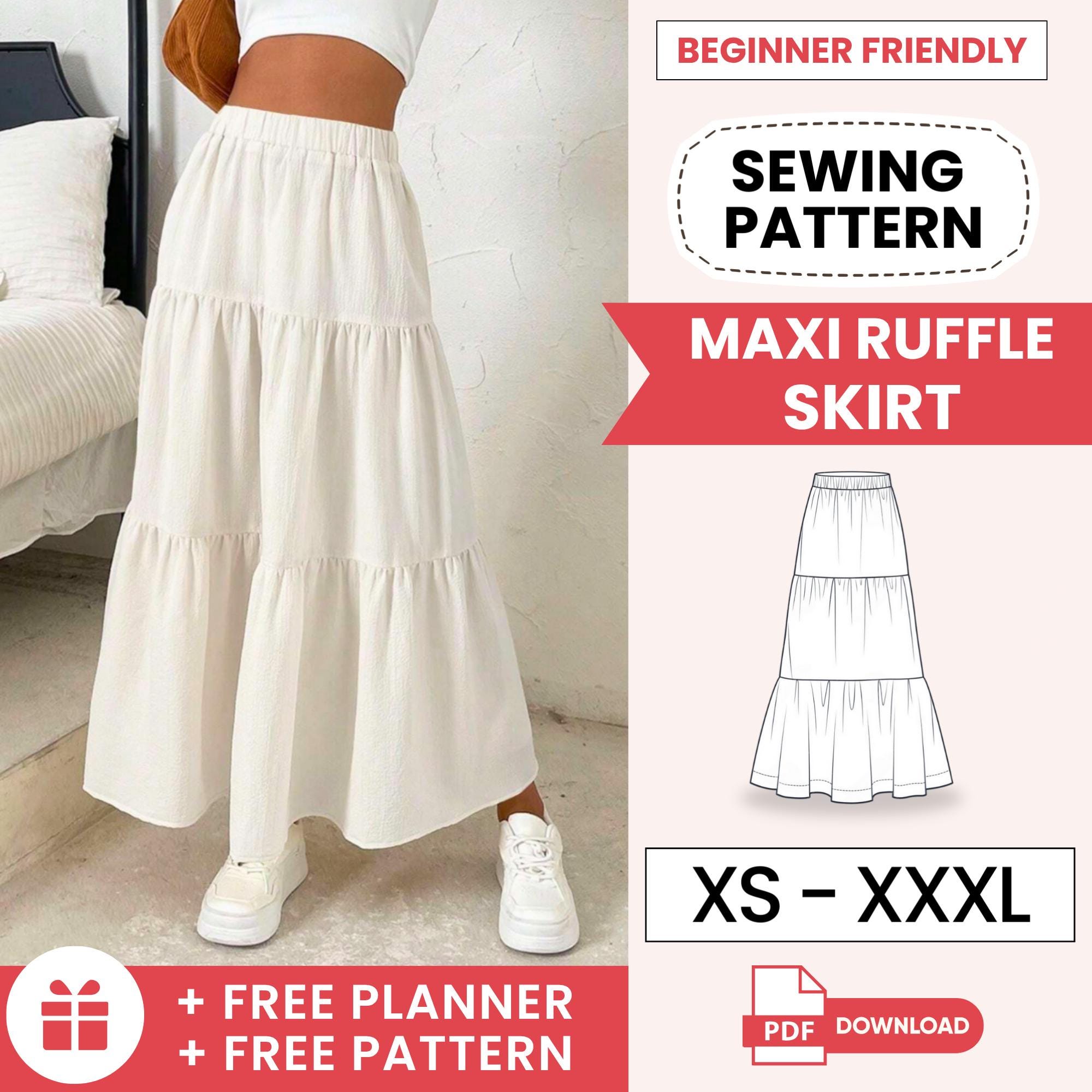 Maxi Skirt Pattern | Skirt Sewing Pattern | Women PDF Sewing Pattern ...