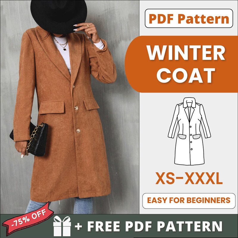 Winter Coat Pattern - Etsy