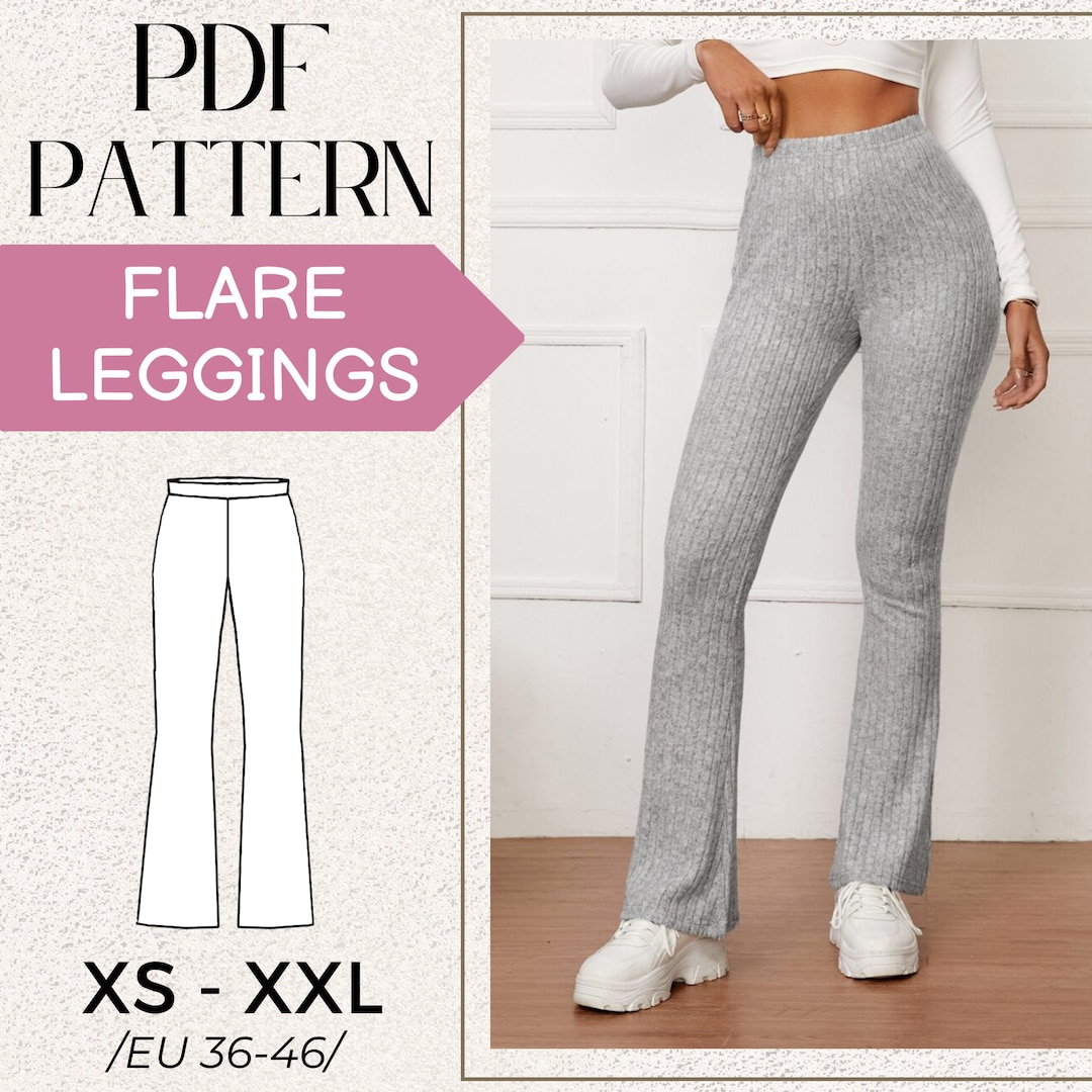 PATTERN Sewing Flare Leg Trouser XS-2XL Instant Download Easy Digital ...