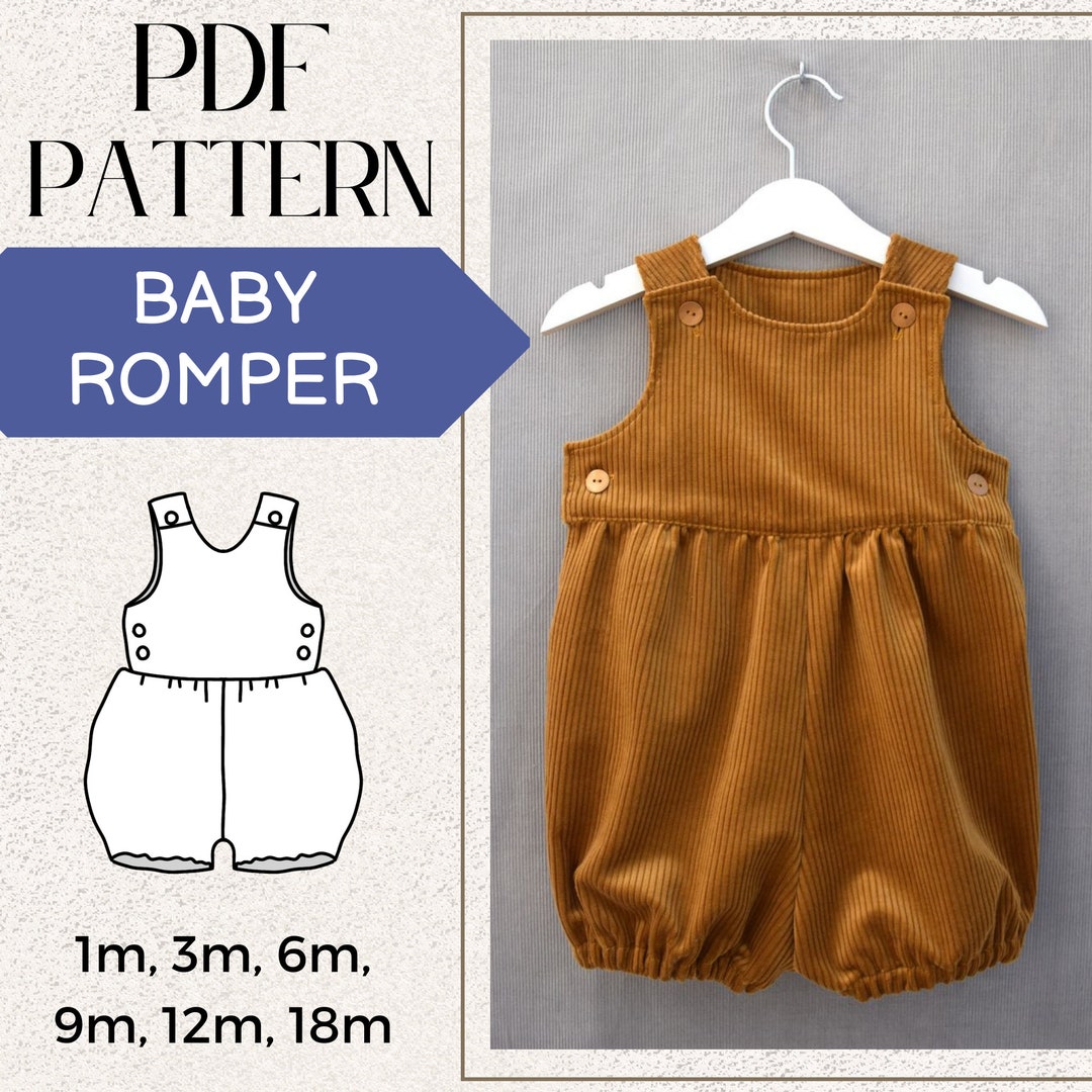 SEWING Pattern Short Leg Romper Pdf | Baby Romper Sewing Pattern PDF ...