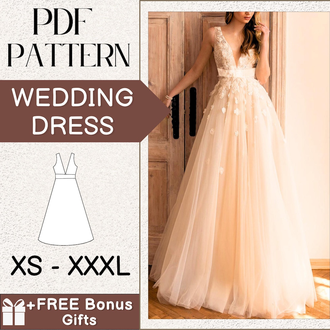 Women Wedding Prom Dress | Women Sewing Patterns | PDF Sewing Pattern ...