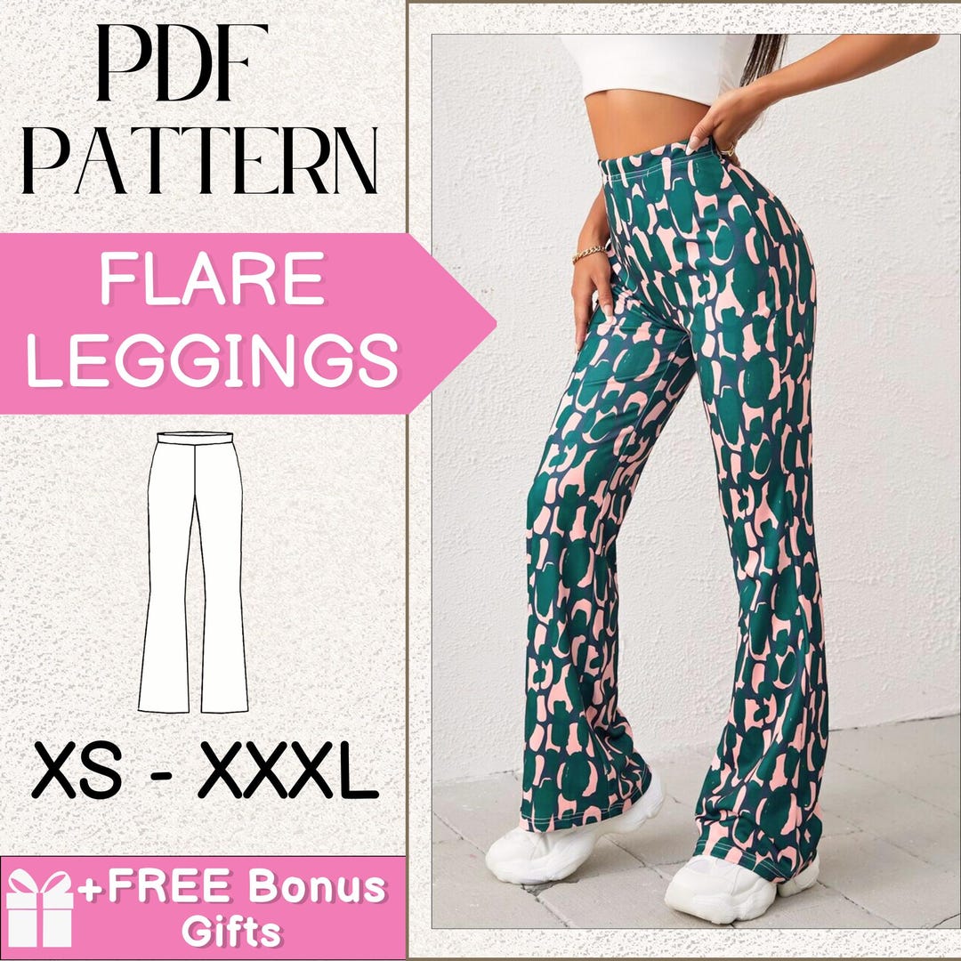 Pants Pattern for Women | Flare Leg Pants Sewing Pattern | Women Sewing ...
