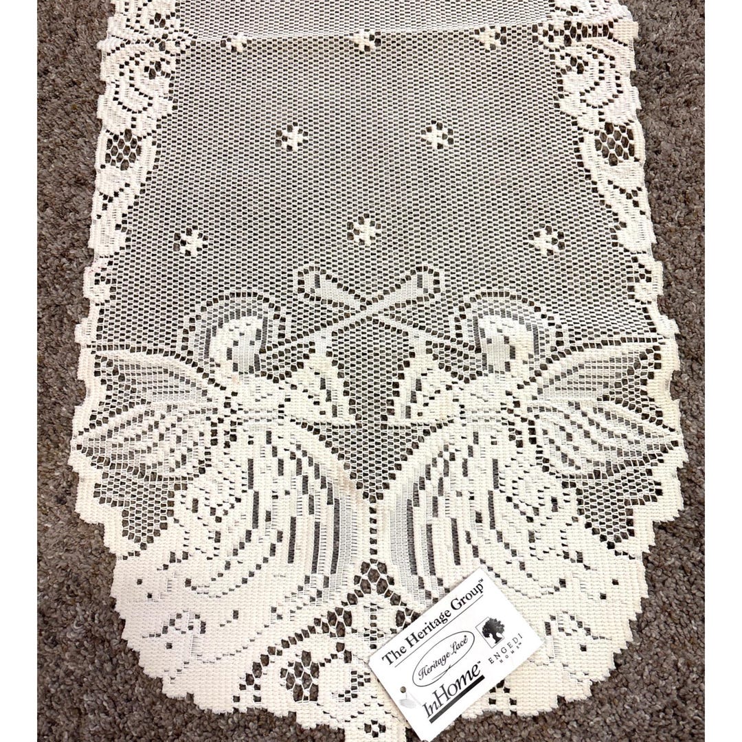 Heritage Lace Alpine Angels Table Runner 15" X 36" NOS With Tag Holiday ...