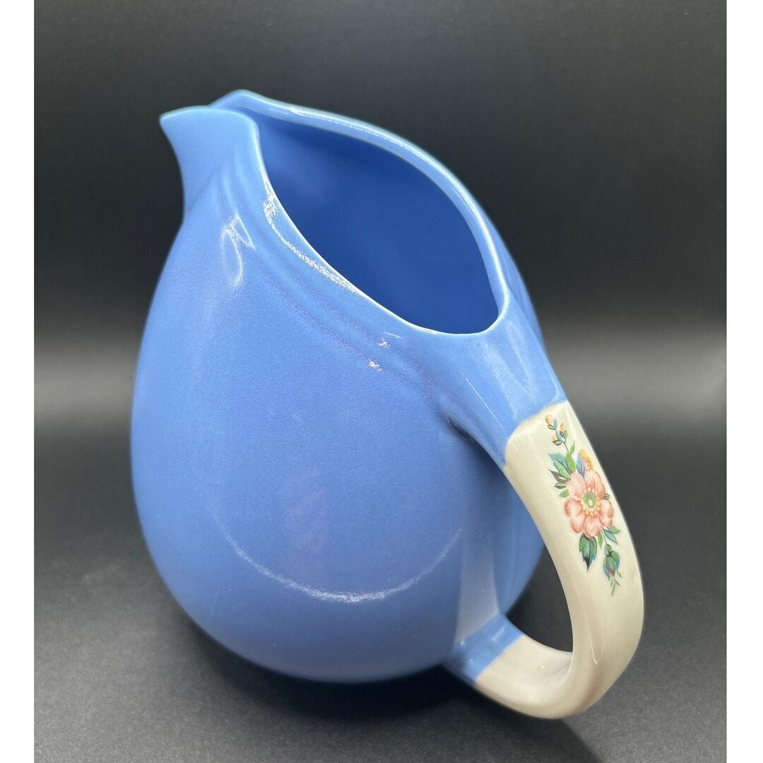1950s Vintage Hall Rose Parade Pitcher/creamer #1259 Blue W/rose on ...