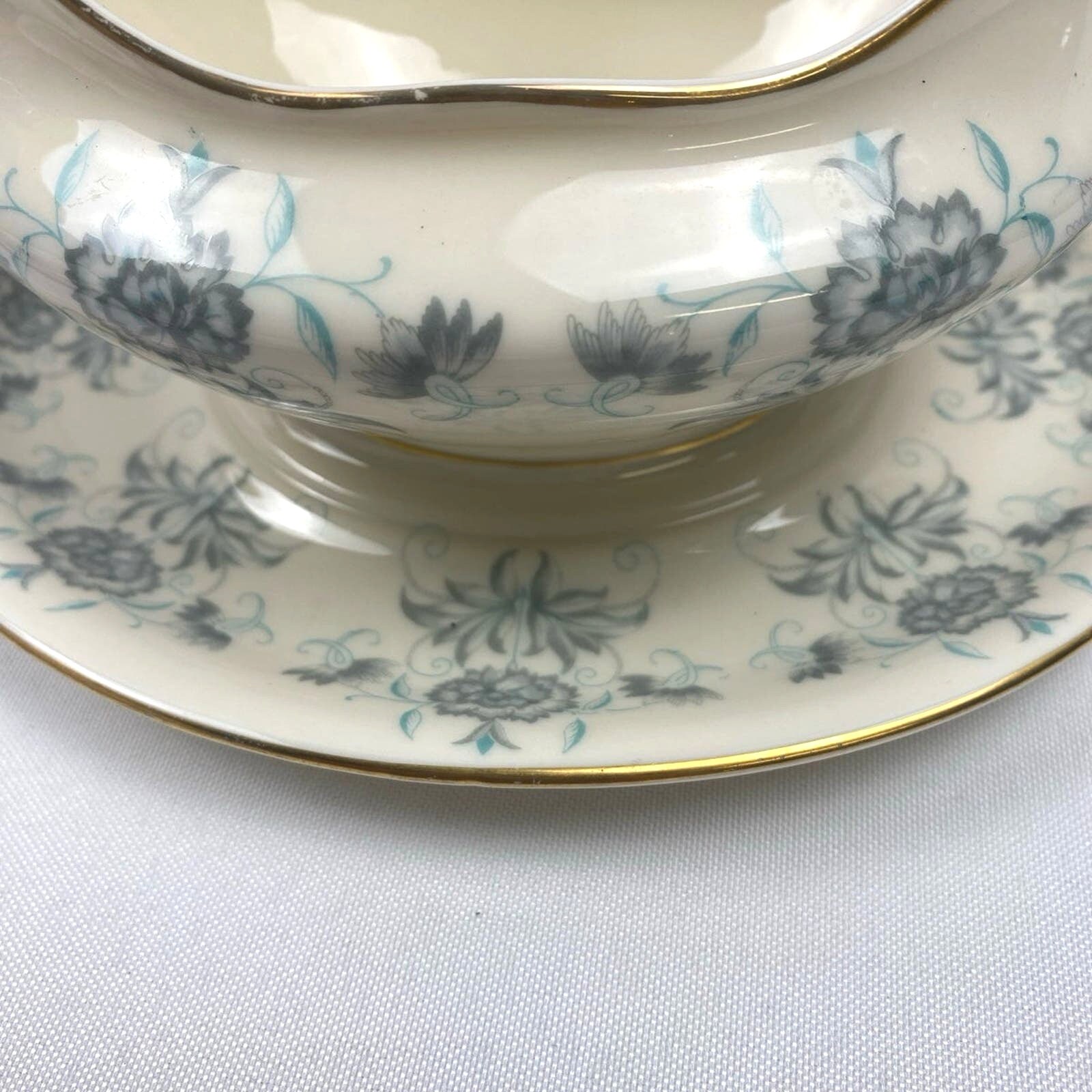 Castleton China Caprice Pattern Gravy Boat With Attached Underplate ...