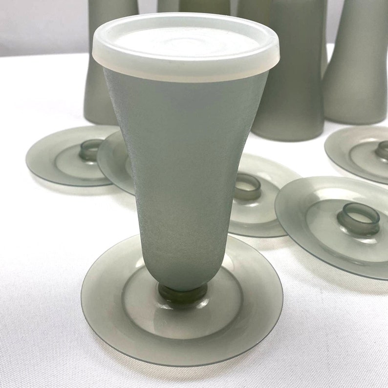 Tupperware Parfait Pudding Sundae Cups Set of 9 With 6 Lids Vintage ...