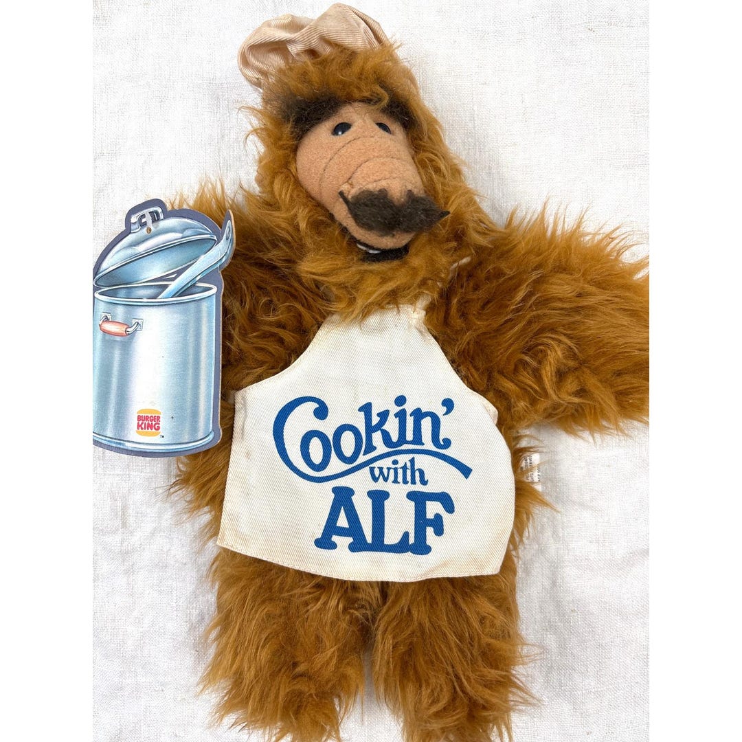 Cookin’ With Alf Chef Plush Hand Puppet 1988 Burger King Promotion 80s ...