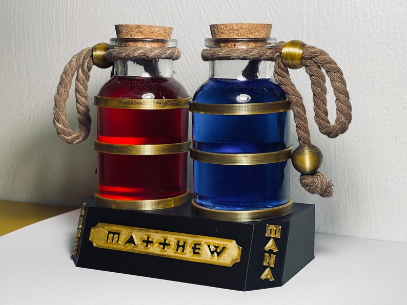 Diablo 2 Life & Mana Potion Replica Illuminated Base Custom - Etsy