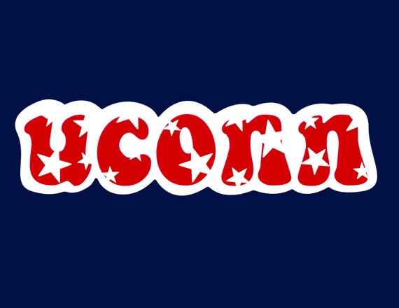 UCONN University of Connecticut Logo Design Screen Print | Etsy
