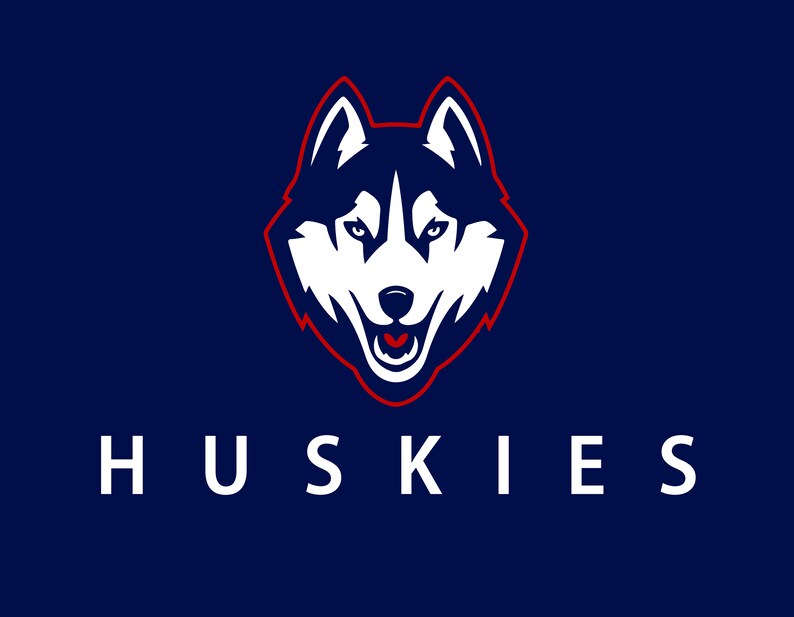 UCONN University of Connecticut Logo Design Screen Print - Etsy
