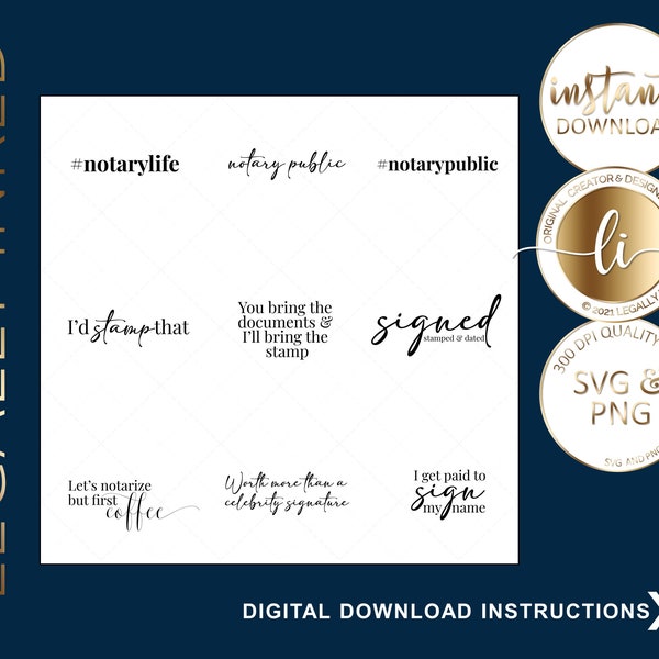 Notary Public Svg - Etsy