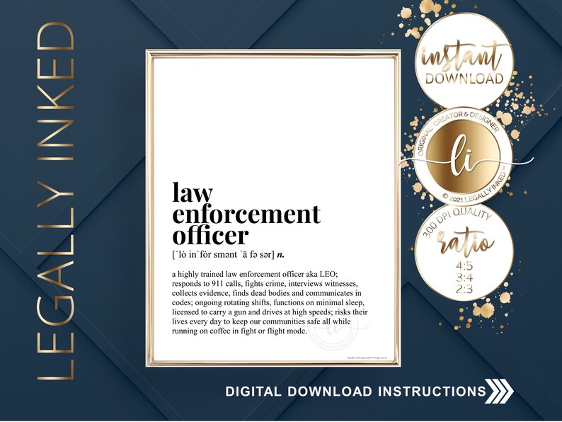 Law Enforcement Officer Definition | Law Office Décor | Legal Humor ...