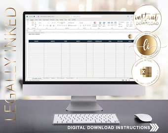 Legal Excel Template - Etsy