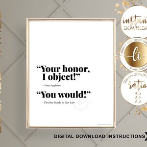 Your Honor I Object | Law Office Décor | Legal Humor | Law Prints ...