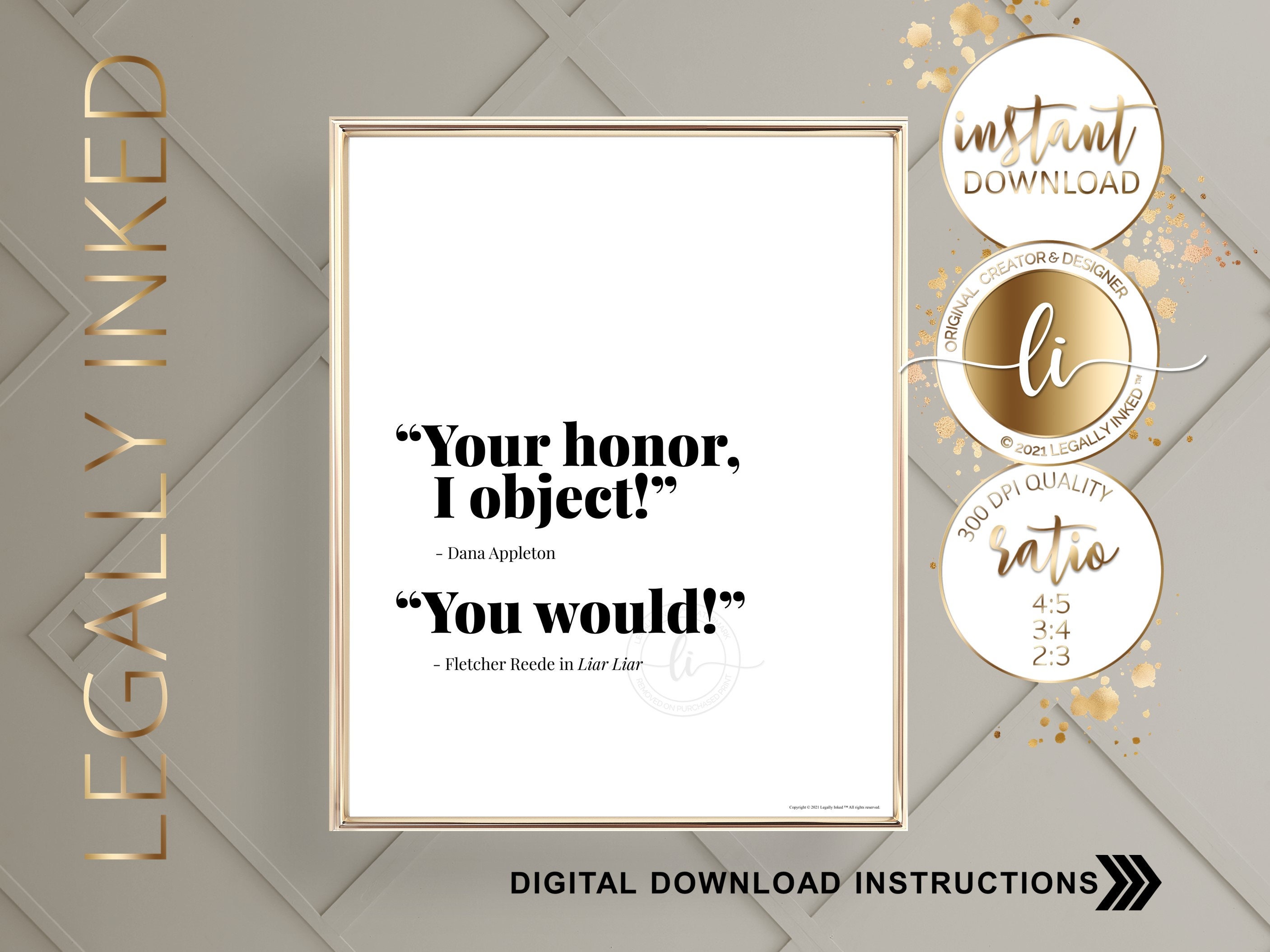 Your Honor I Object | Law Office Décor | Legal Humor | Law Prints ...