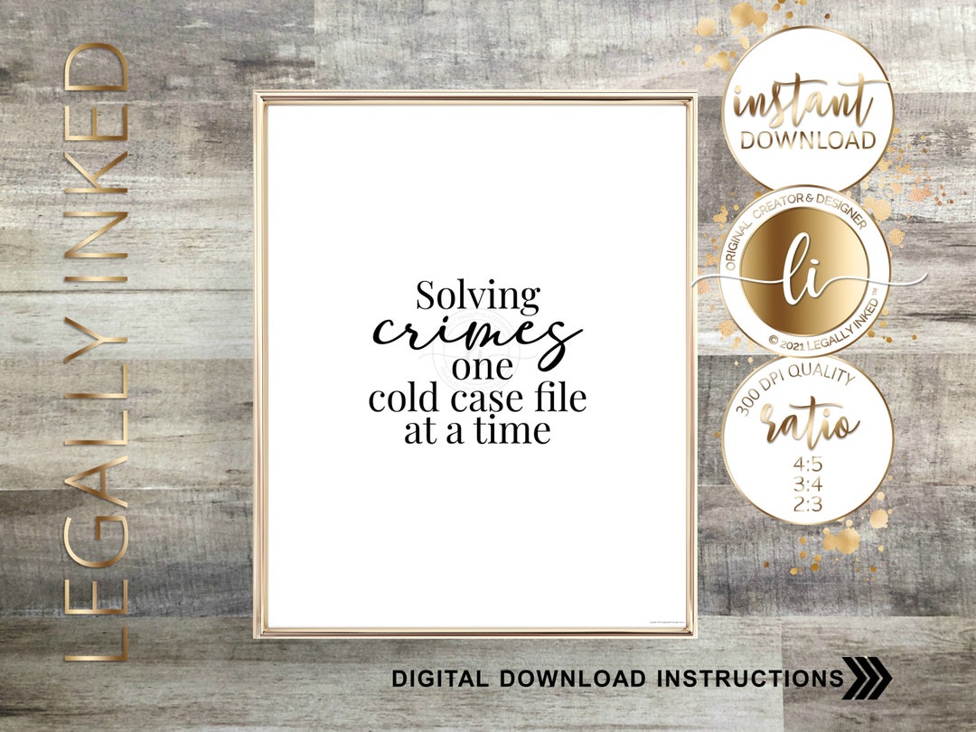 Solving Crimes One Cold Case File at A Time | Law Office Décor | Legal ...
