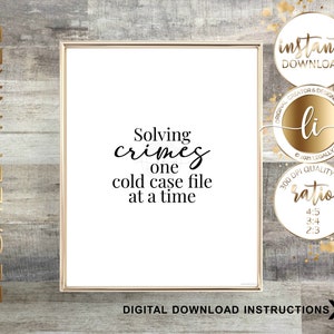 Solving Crimes One Cold Case File at A Time | Law Office Décor | Legal ...