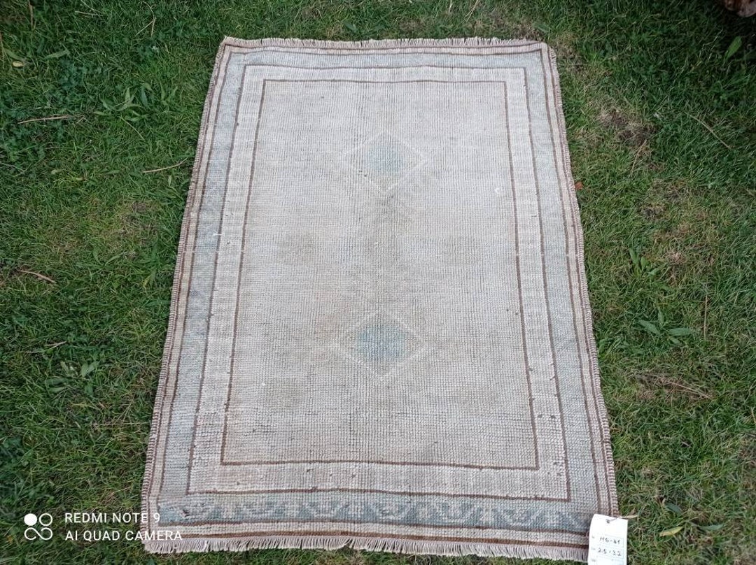 Handgeknüpfter Teppich 100x300, Kelimteppich, Anatolischer Teppich 3x3 ...