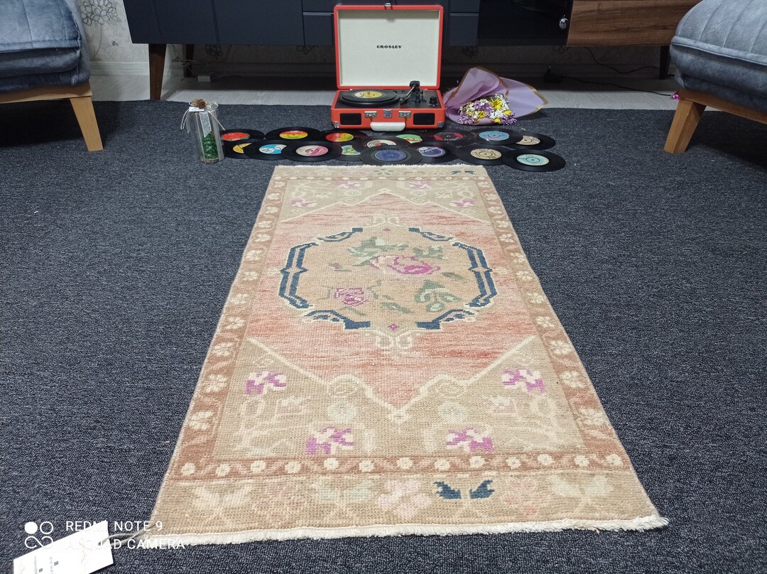 2x4 Pink Small Oushak Mats,2x4 Home Decor Mats,outdoor Mats, 2x4 Brown ...