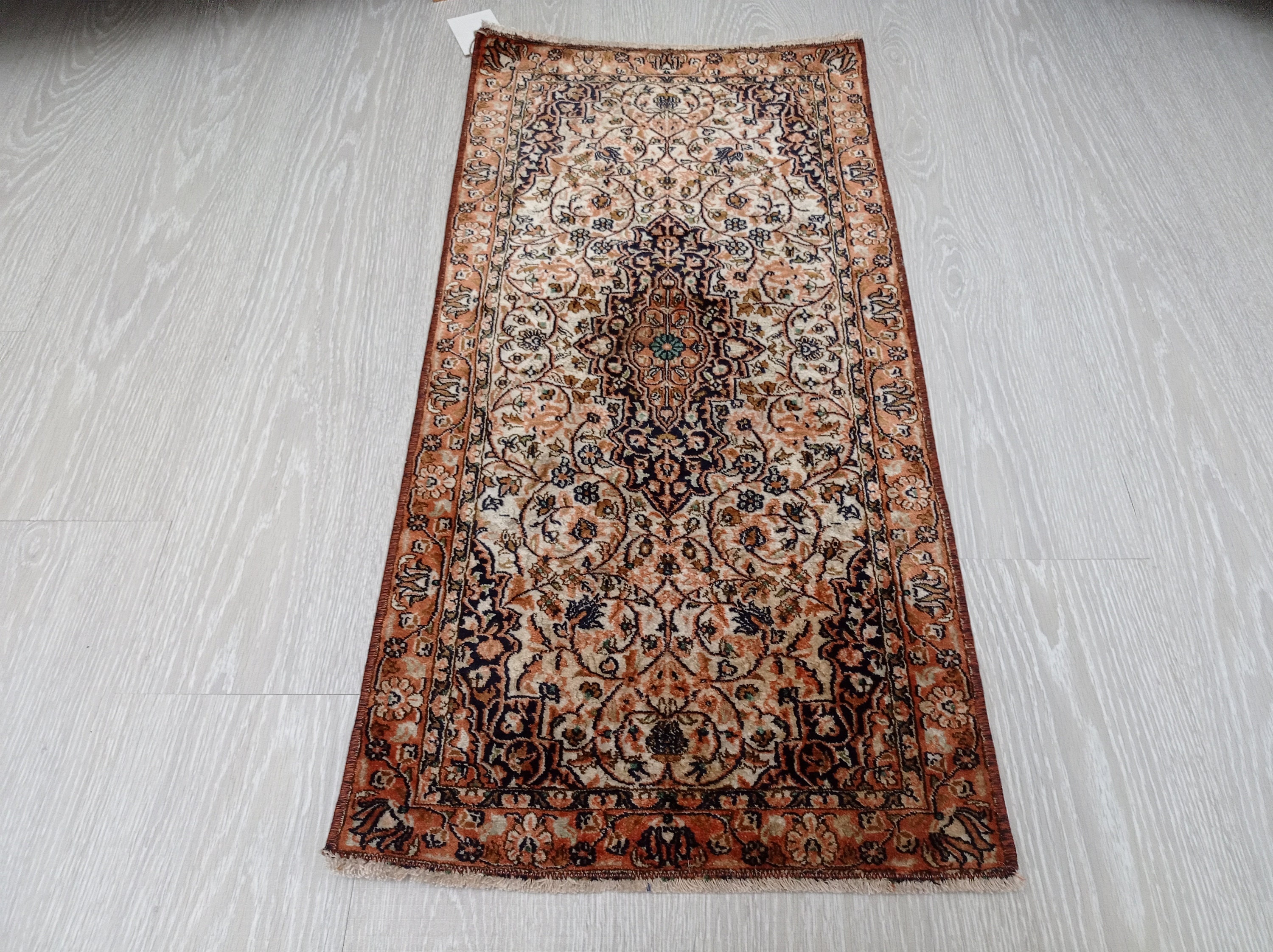 2x3 Silk Mats, Beige Small Oushak Mats, Hereke Mats, Outdoor Mats, 2x3 ...