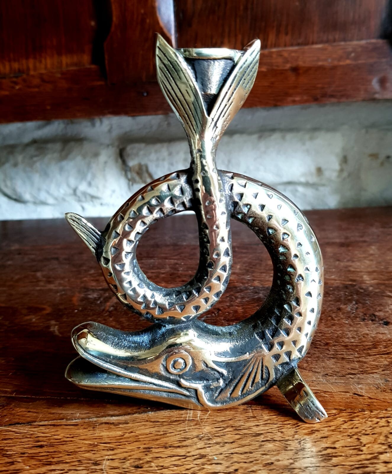 Beautiful, Small, Vintage, French, Bronze, Fish Candlestick - Etsy