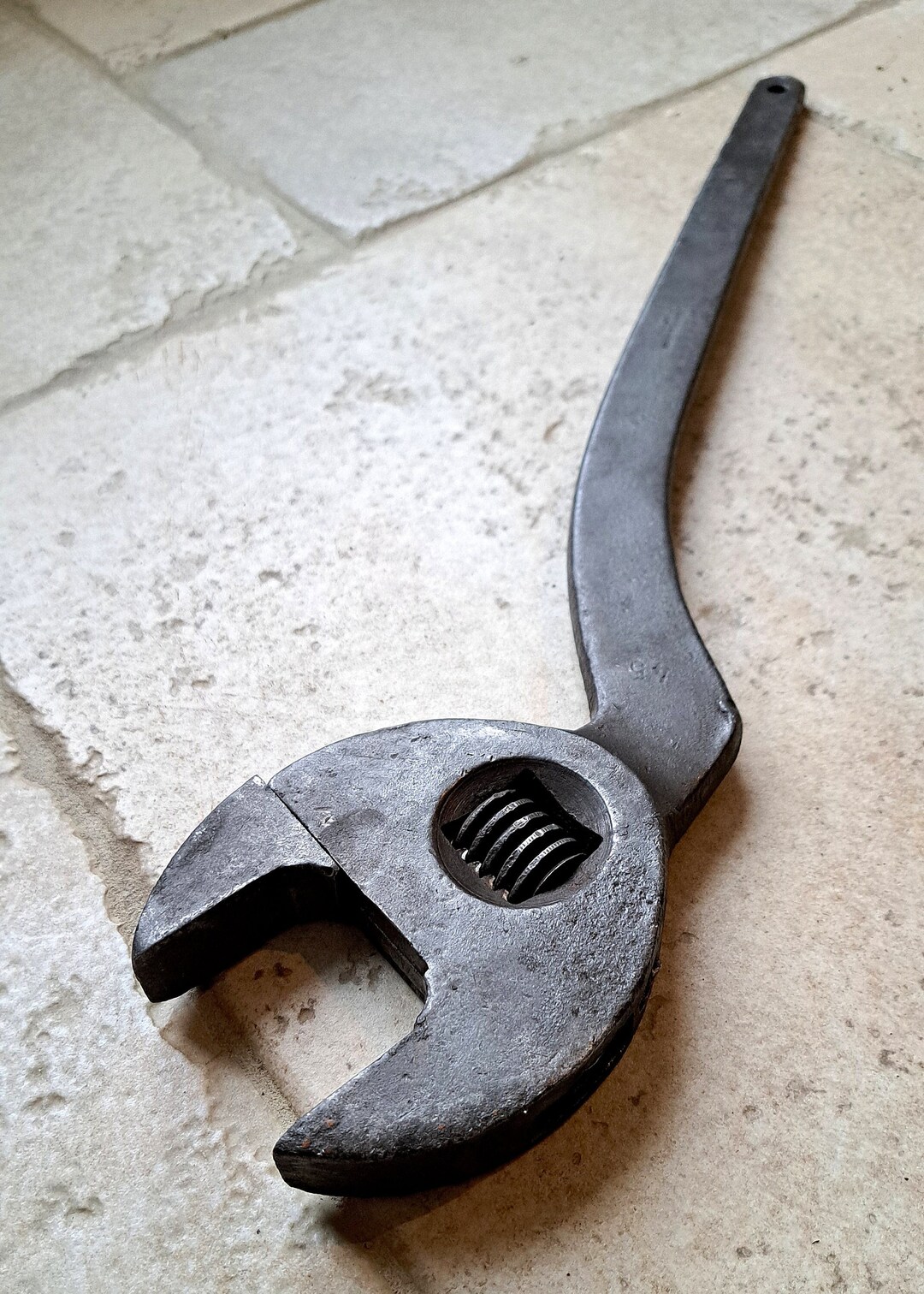 Beautiful, Vintage, French, Iron, Adjustable Spanner / Monkey Wrench ...