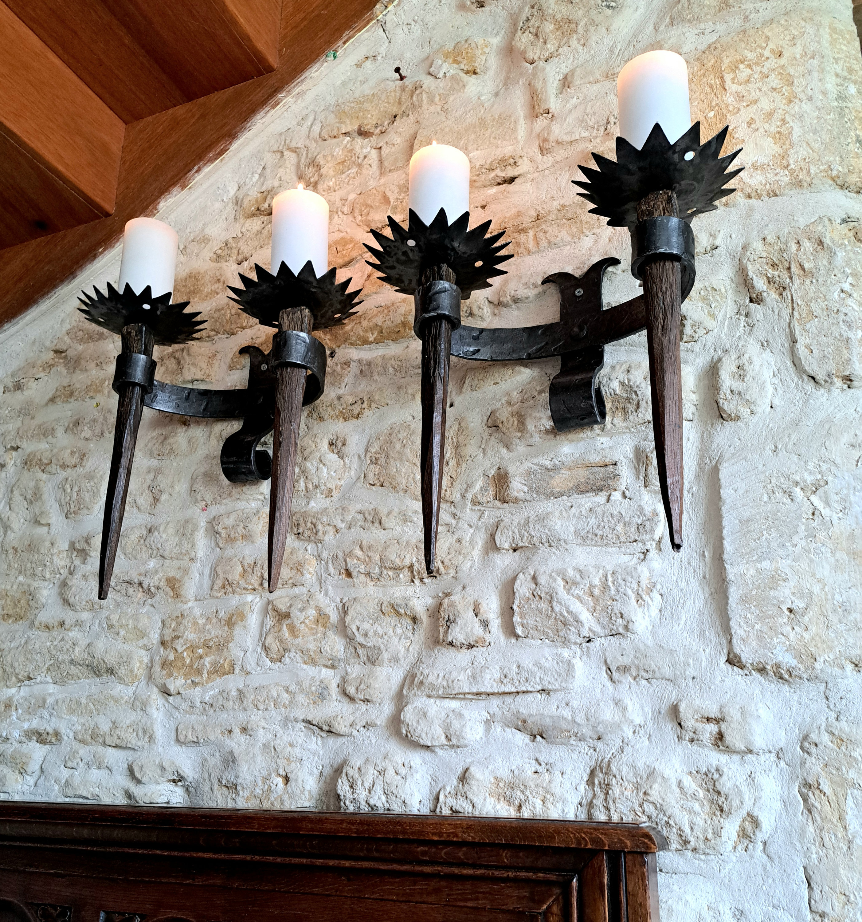 Pair of Magnificent, Large, Antique, French, Gothic, Medieval Style ...