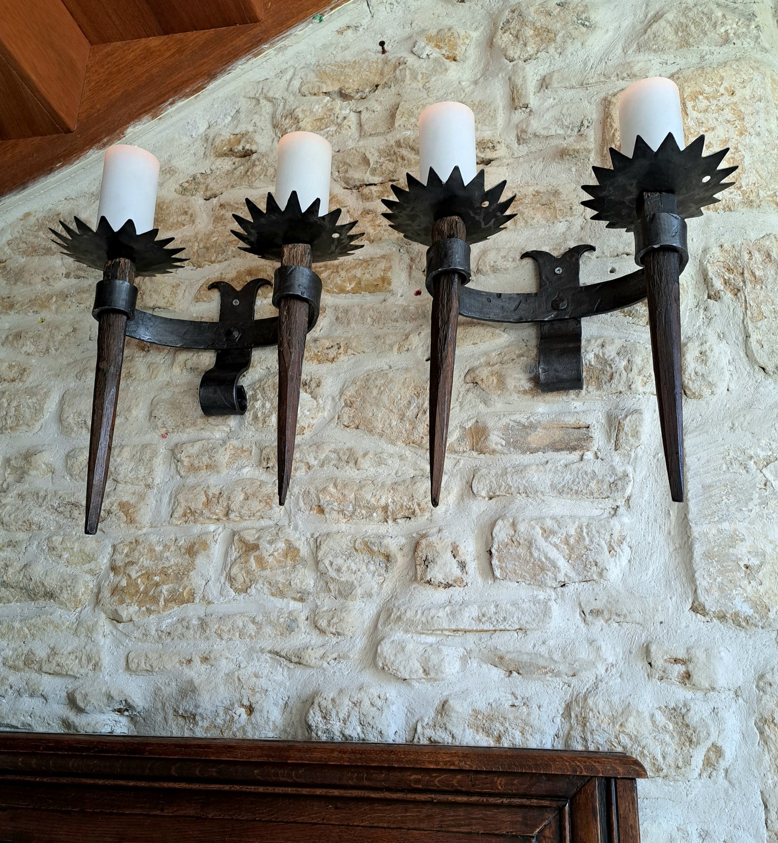 Pair of Magnificent, Large, Antique, French, Gothic, Medieval Style ...